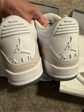 Jordan | Shoes | Air Jordan 3 Pure White Retro Sneaker Size 2 | Poshmark